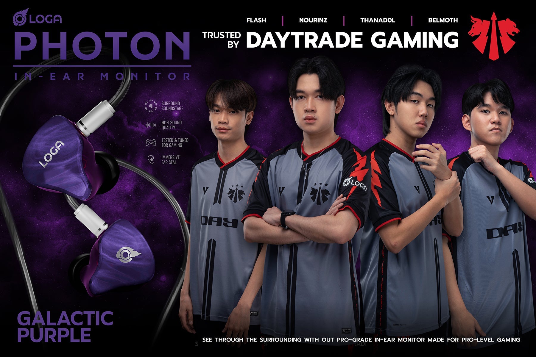 LOGA PHOTON : IN EAR MONITORS [ GALACTIC PURPLE ] – LOGA Official store