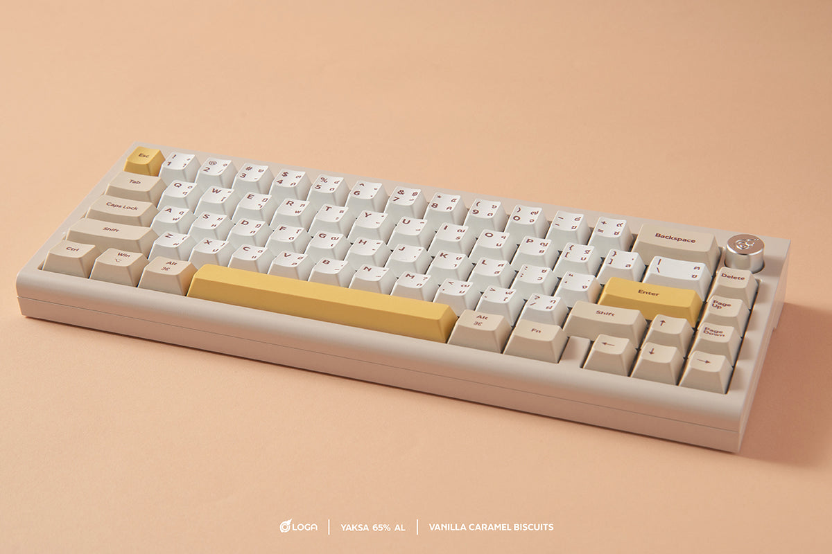 LOGA Yaksa 65AL Aluminum wireless mechanical keyboard : Vanilla Carame ...